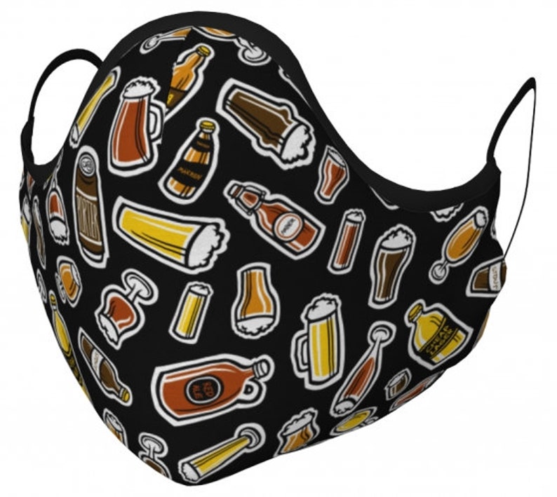 Beer Face Mask / Cloth Face Covering / Reusable 100% Cotton / - Etsy