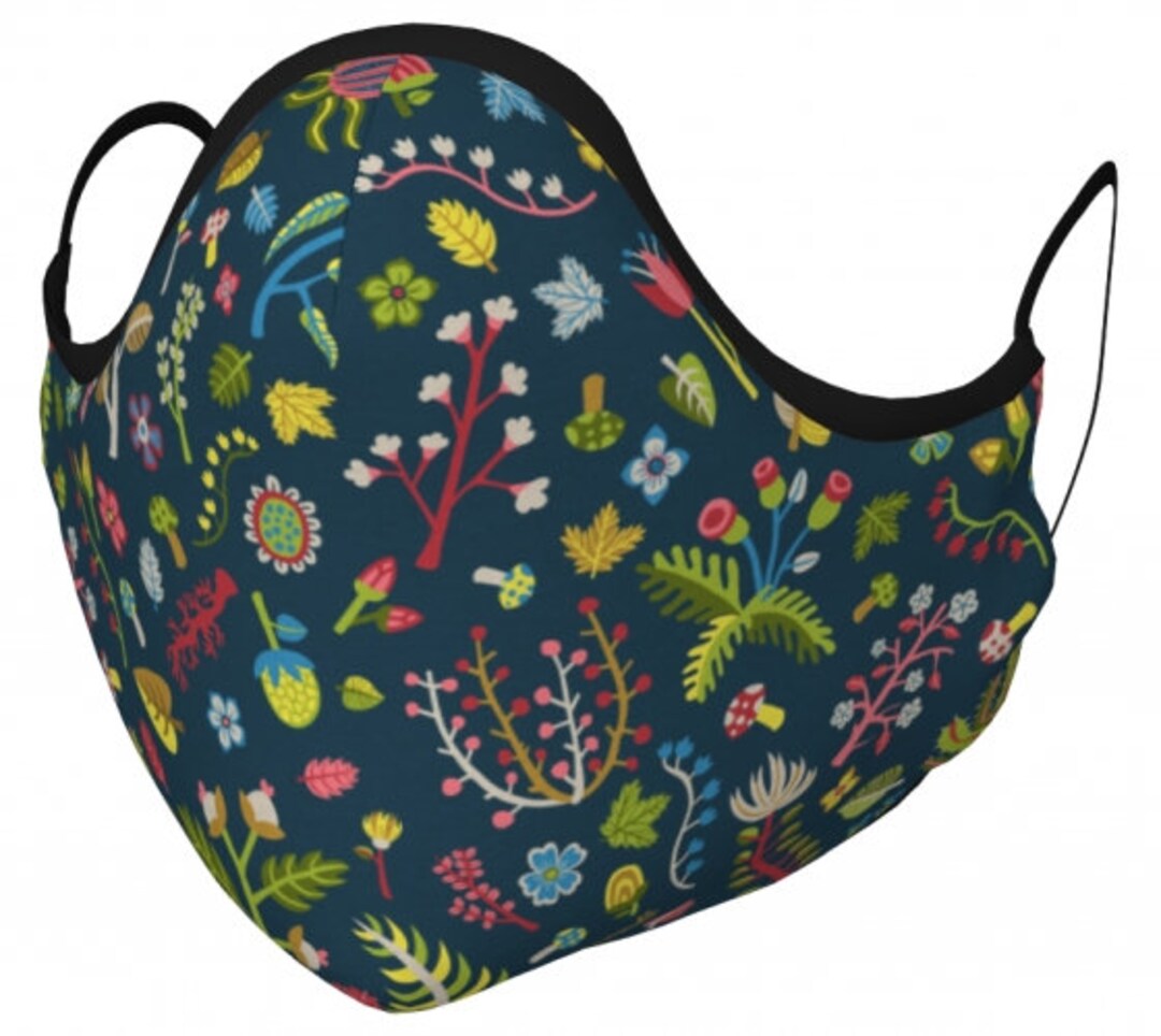 Plants Face Mask / Cloth Fabric Face Covering / Washable Cotton / Youth ...