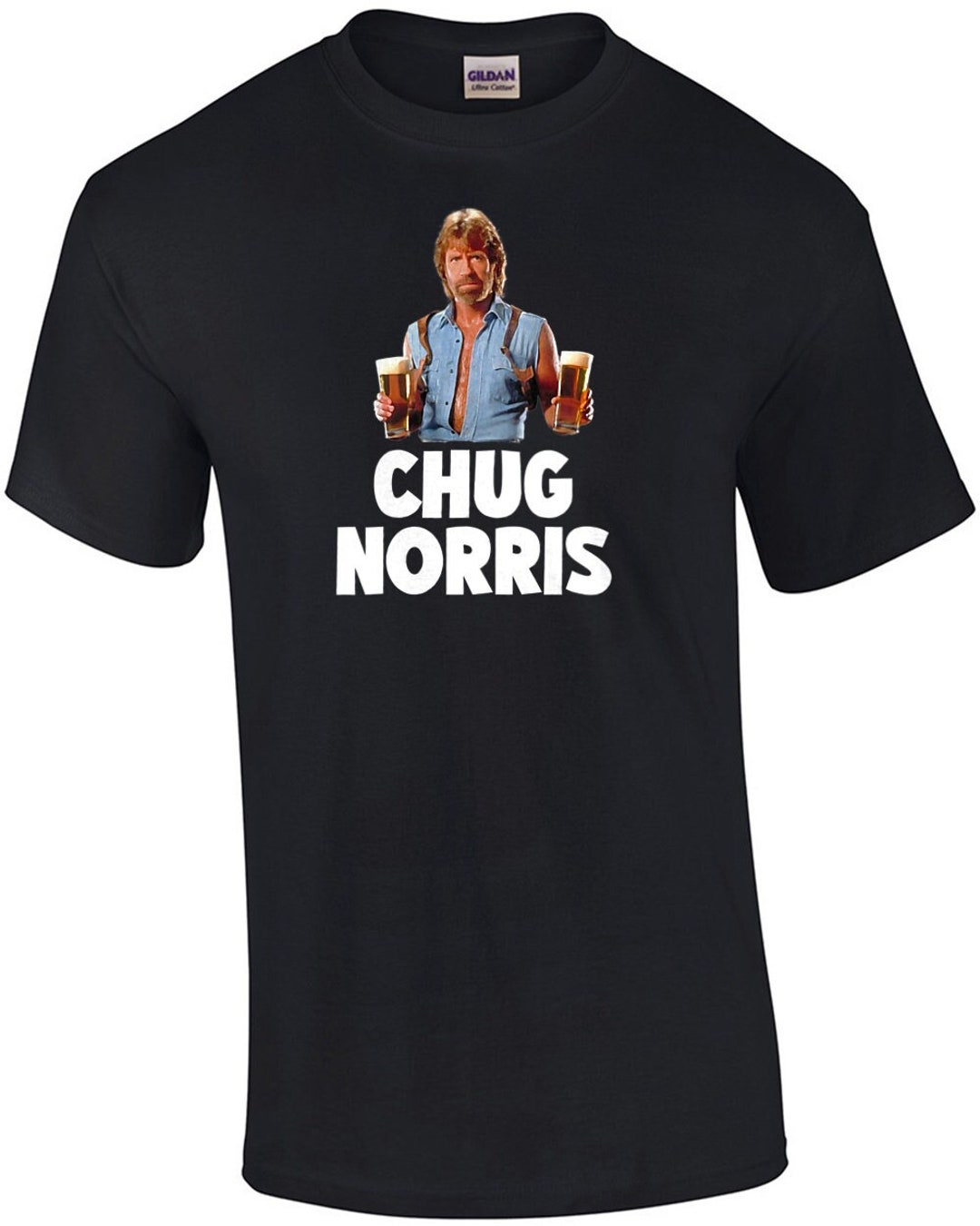 Chug Norris Chuck Norris Beer Drinking Parody Pun T-shirt - Etsy