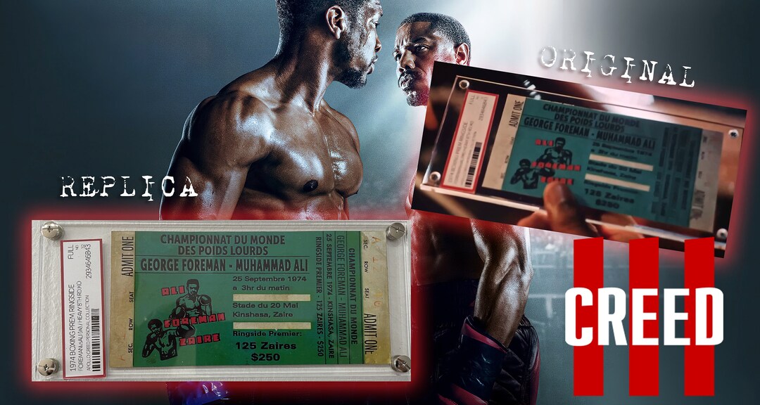 Creed 3 Boxing Ticket From Apollo Collection 1:1 Screen Accurate Prop ...