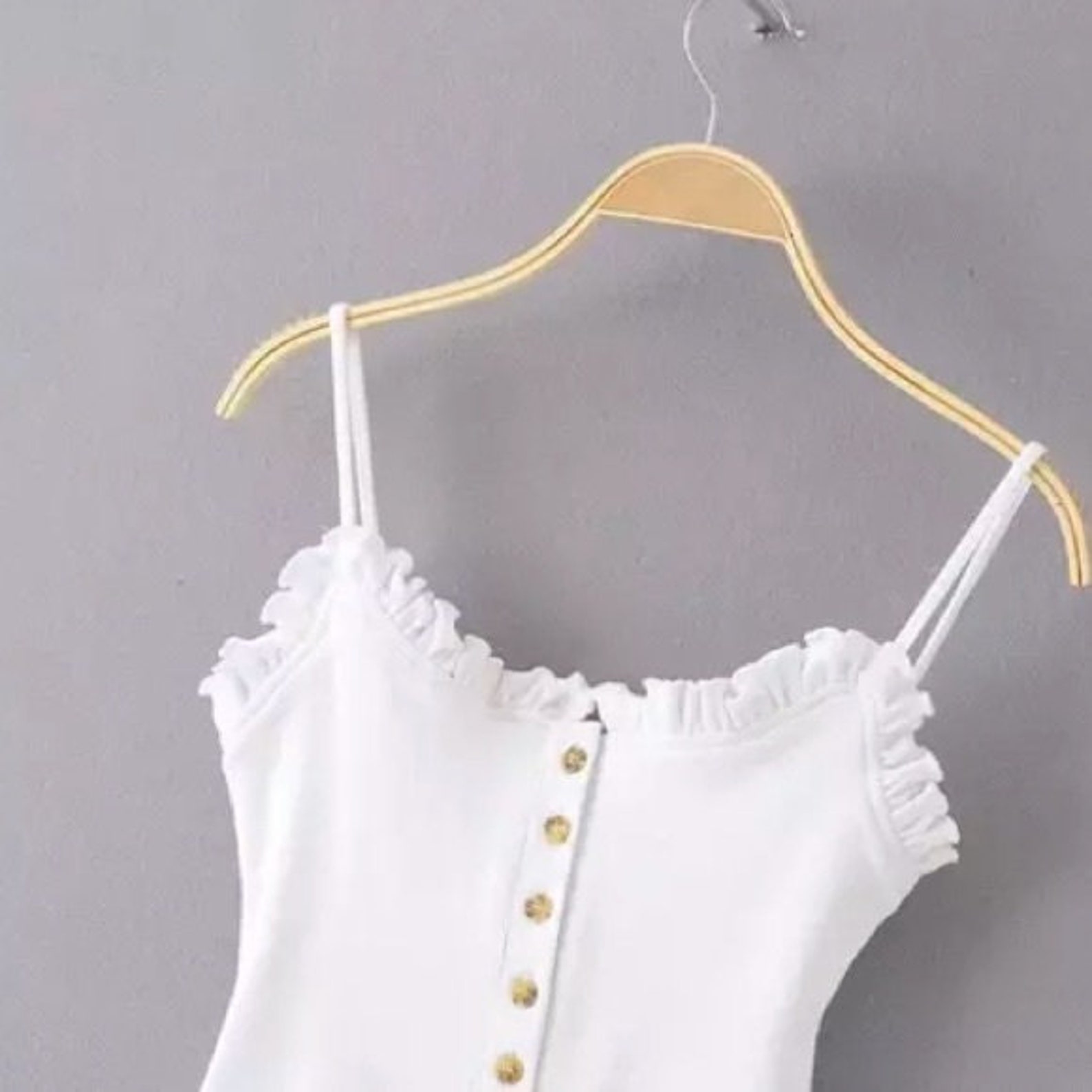The Cutest White Ribbed Button Ruffled Bodysuit Casual - Etsy
