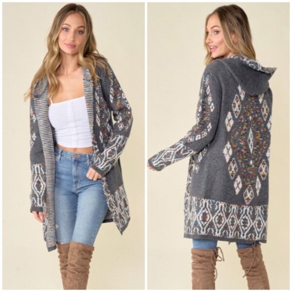 Tribal Print Sweater - Etsy