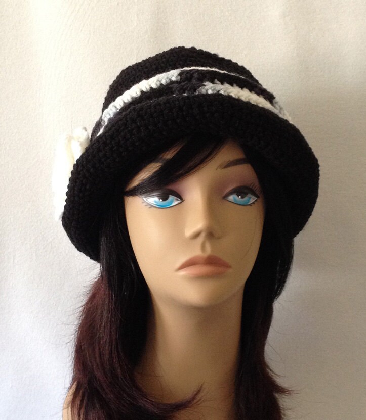 Charlie Chaplin Hat, Crochet Derby Hat, Women's Fedora Bowler Hat ...