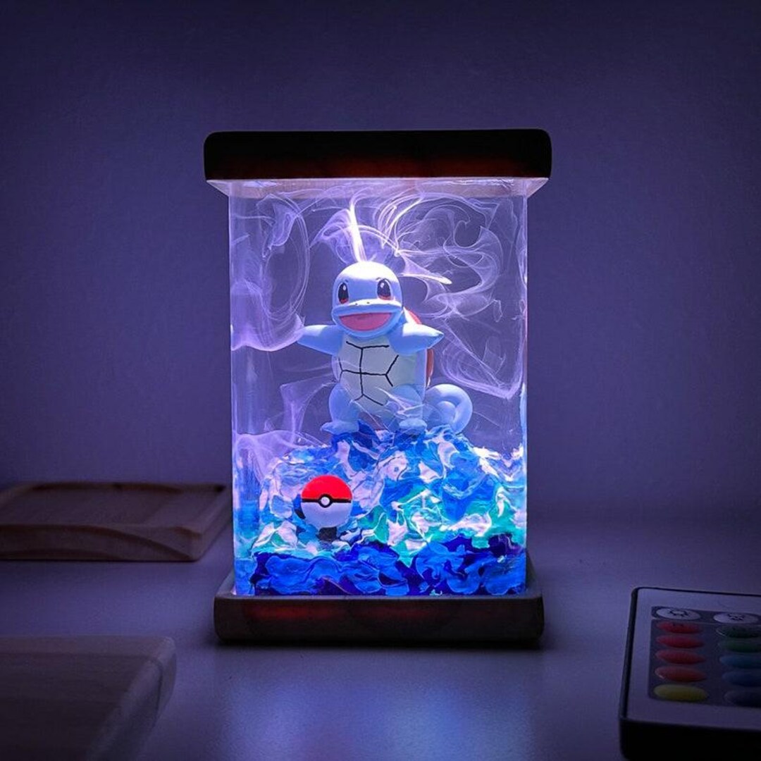 Poke.mon Starter Resin Lamp, Squirtle Po.kemon Resin Lamp, Poke.mon ...