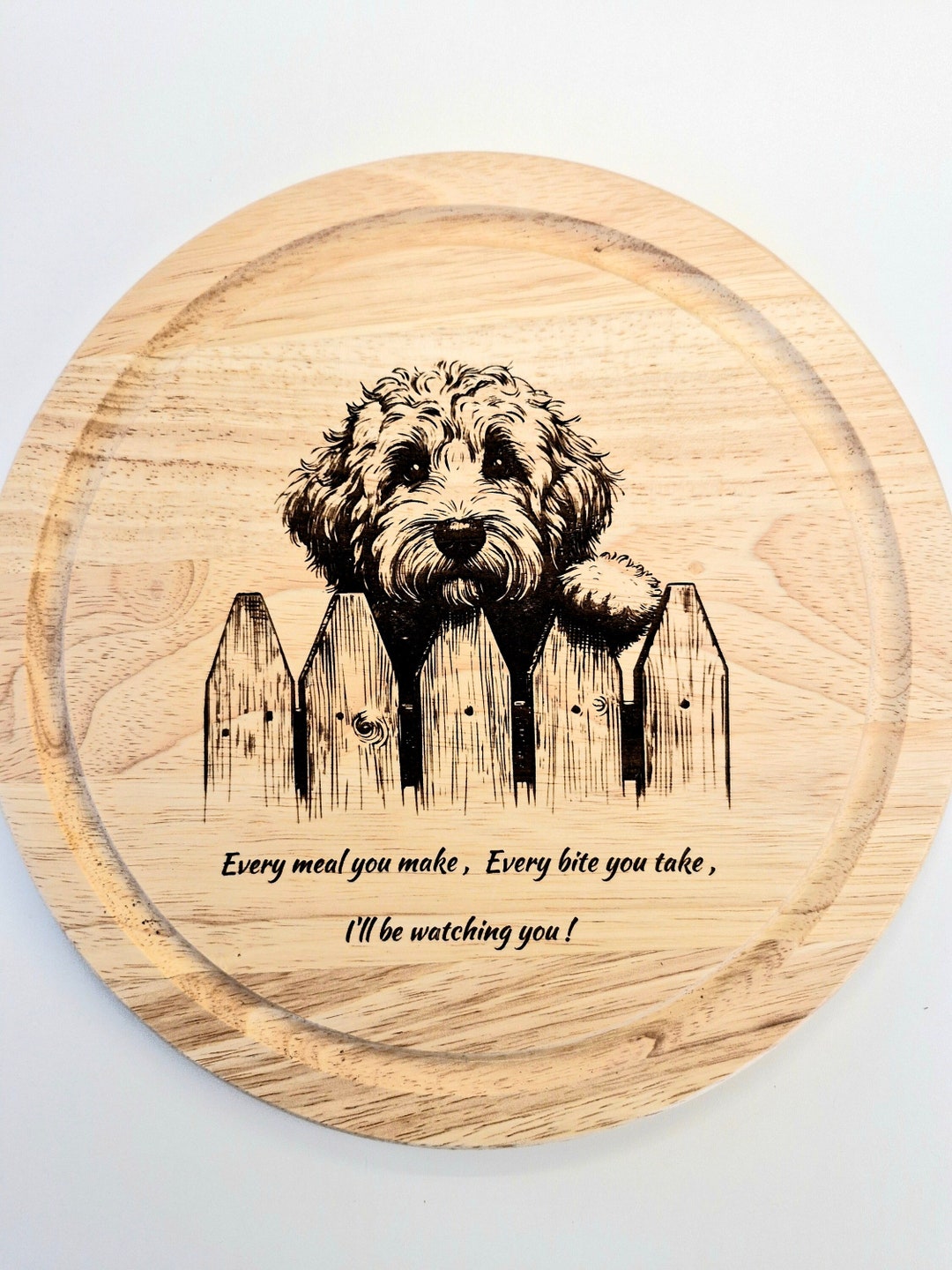 Cockerpoo/labradoodle Chopping Board Personalised Dog Breed Wooden Pet Gift - Etsy