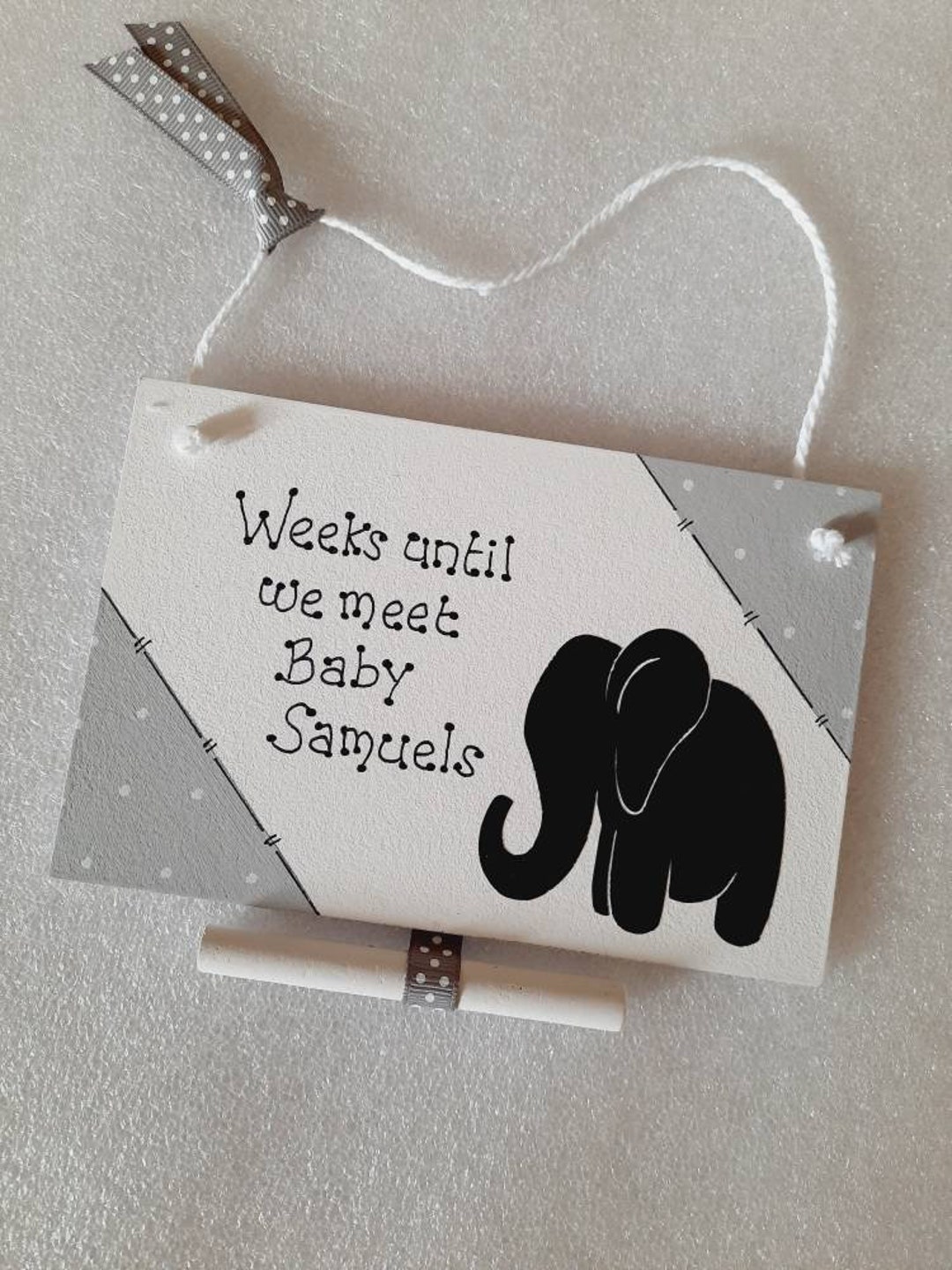 Countdown to Baby Birth Chalkboard Sign. Weeks Until Baby Gift Plaque ...