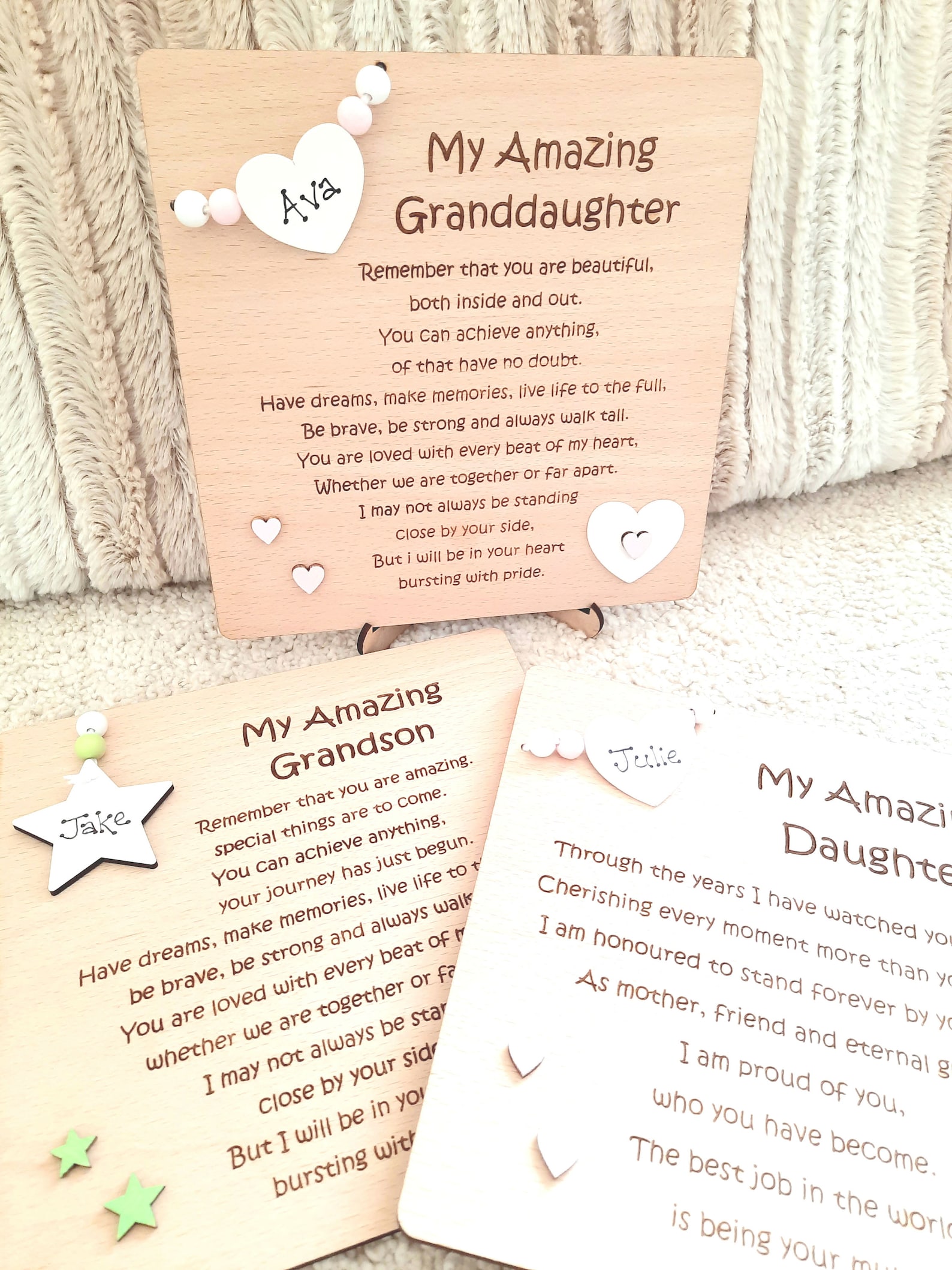 Grandson Personalised Plaque ORIGINAL POEM Family Name Sign - Etsy