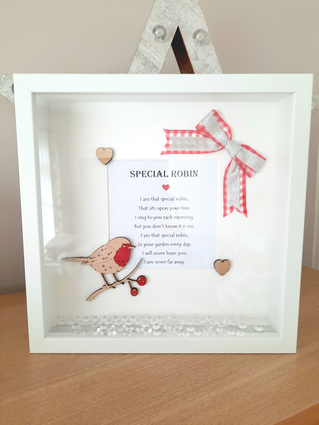 Robin Rememberance White Picture Box Frame - Etsy