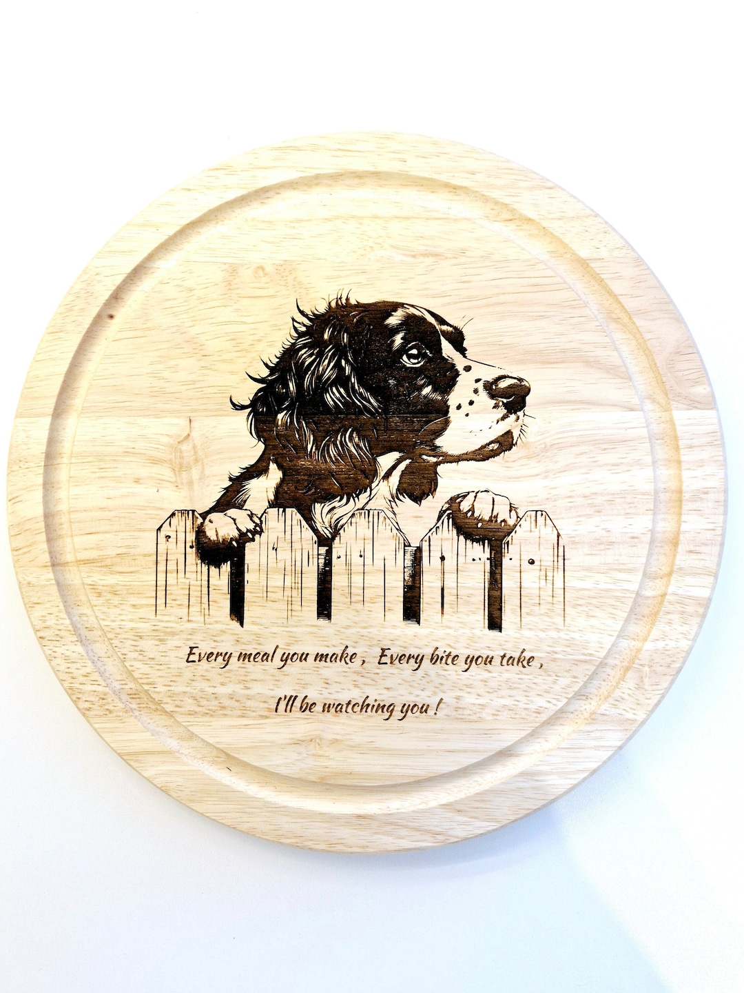 Springer Spaniel Chopping Board Personalised Dog Breed Wooden Pet Gift ...