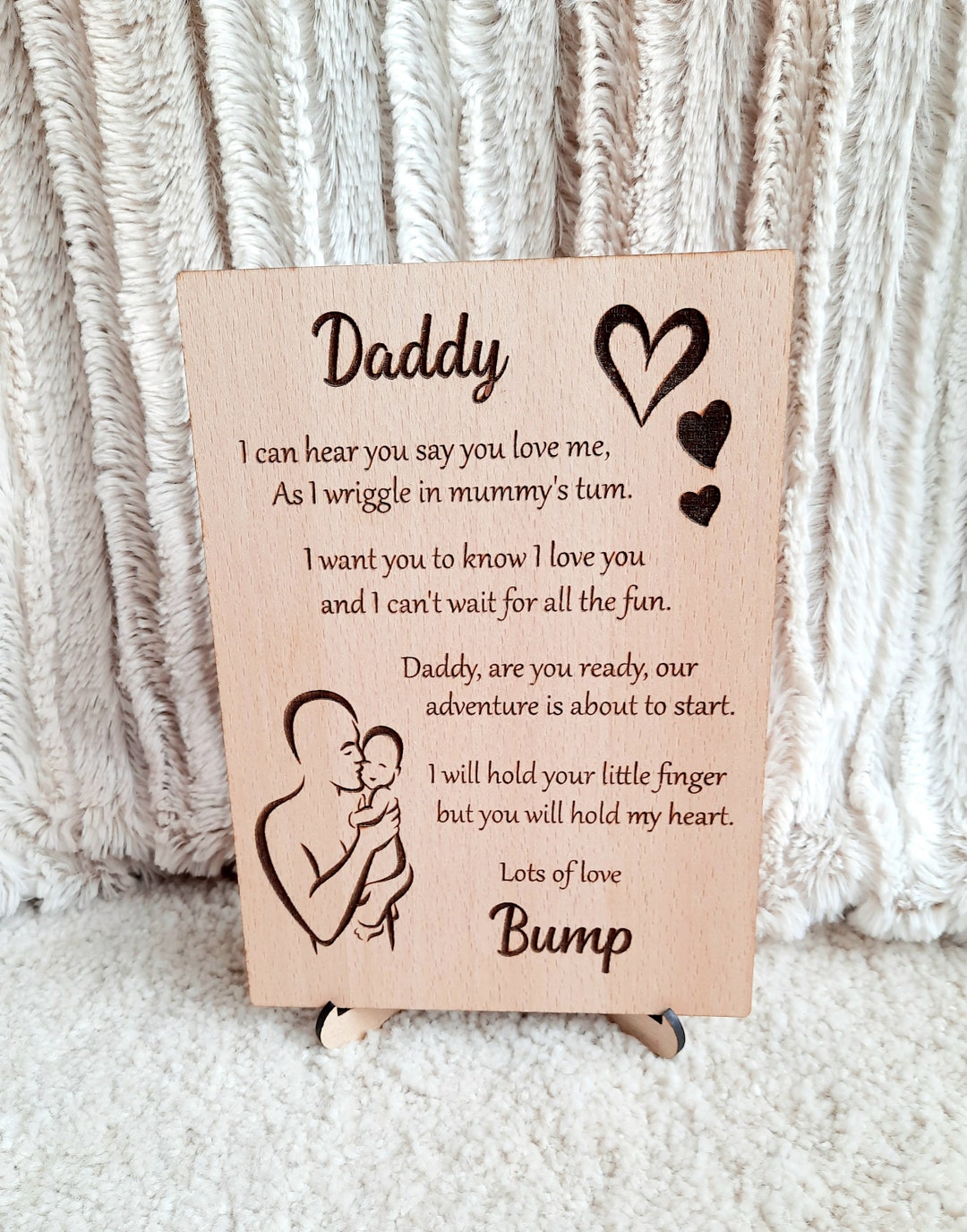 Daddy to Be Fathers Day Dad Wooden Gift Plaque - Etsy
