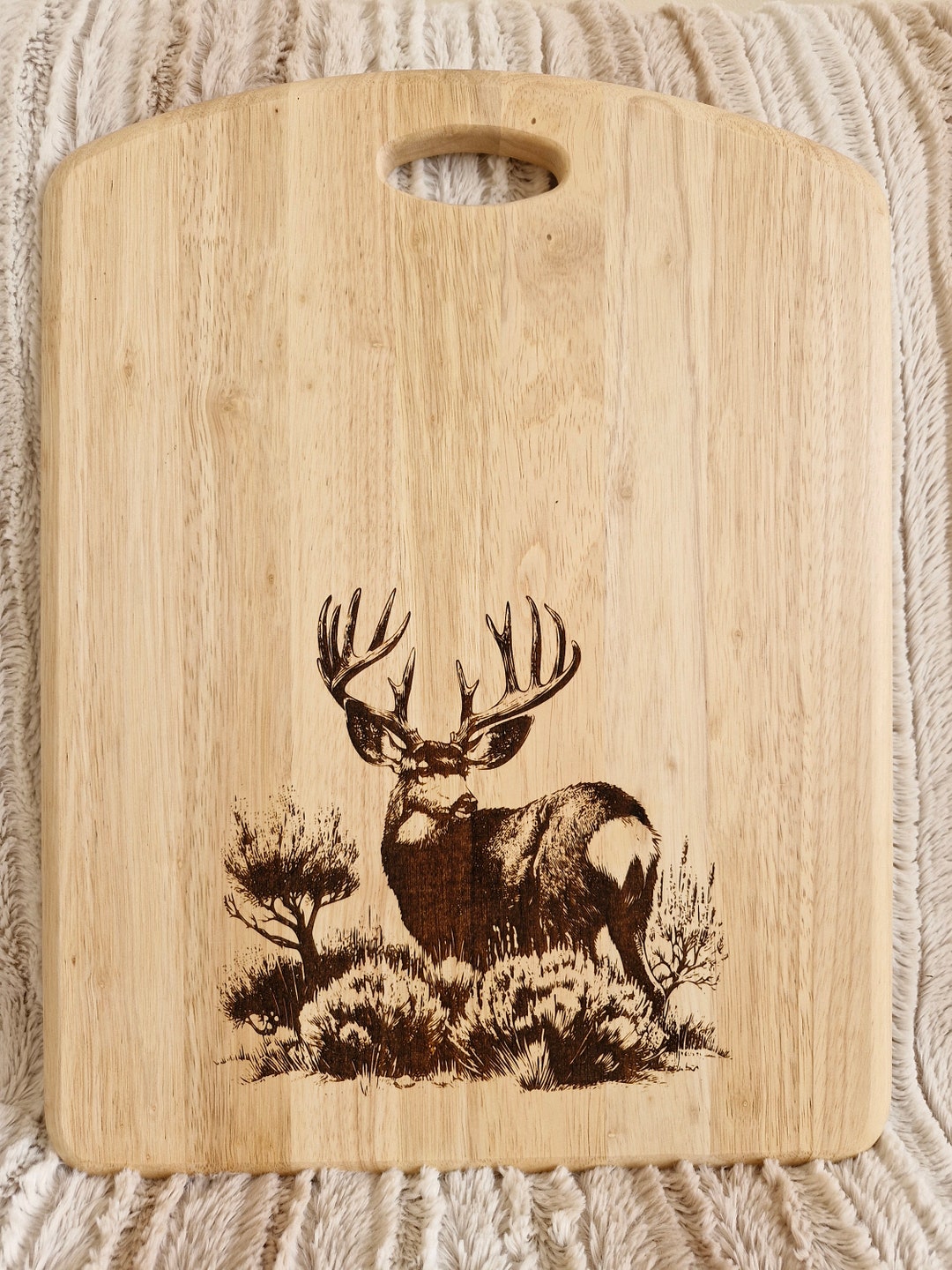 Stag Chopping Board, Wooden Engraved Stag Deer Home Gift - Etsy