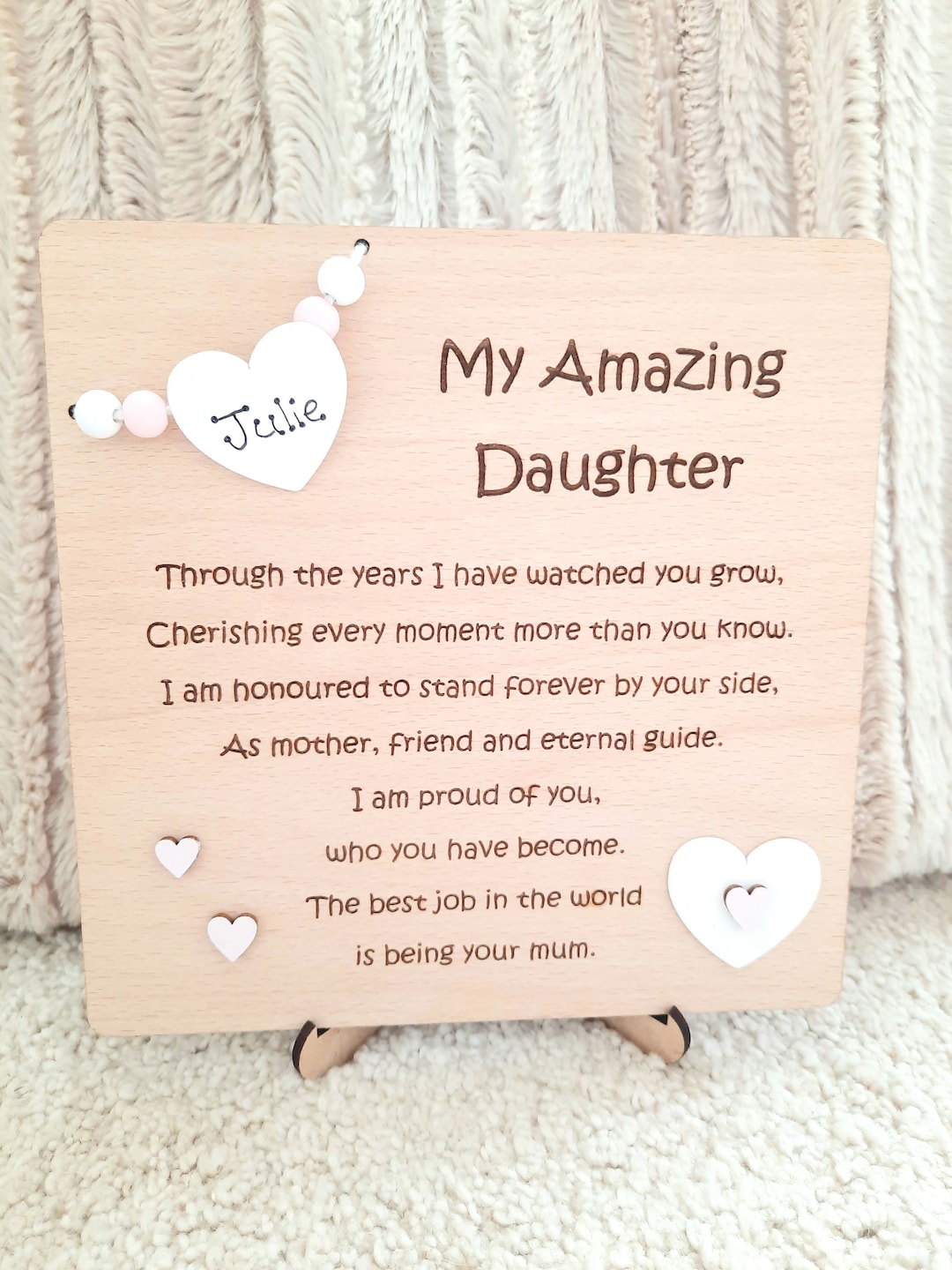 Daughter Personalised Plaque ORIGINAL POEM Family Name Sign - Etsy