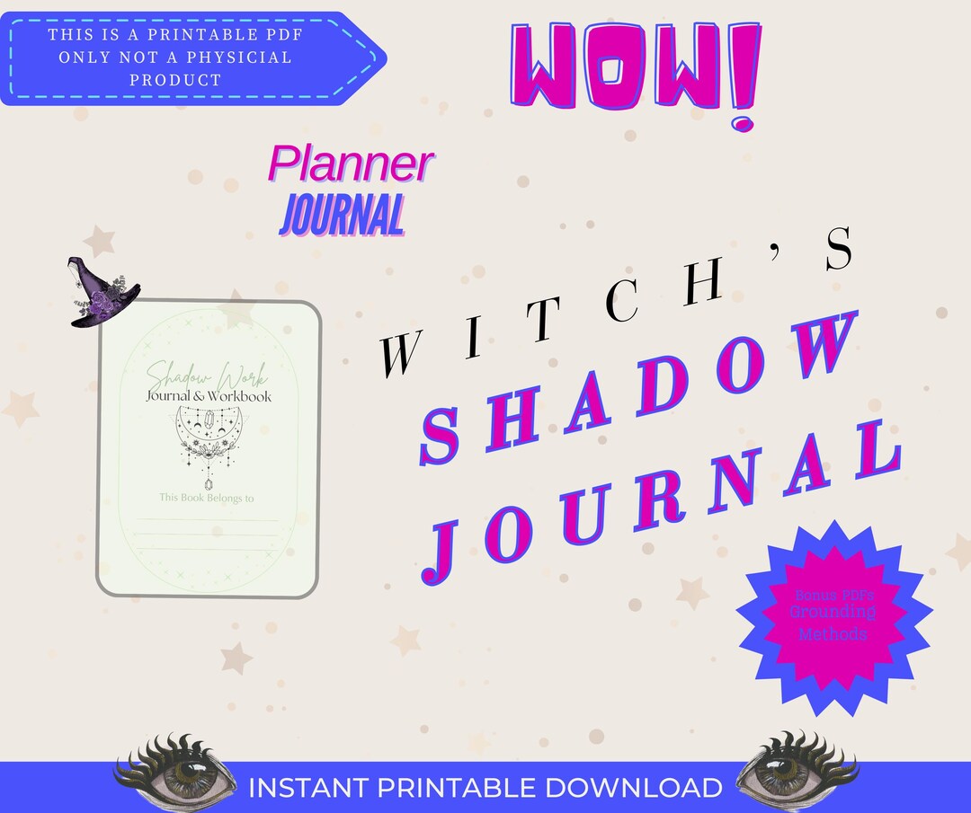 Shadow Work Journal & Workbook Digital Download - Healing, Self ...