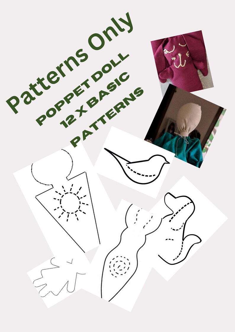 Creating Magic - 12 Printable Poppet Patterns - These Are Pattern Only ...