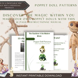 Creating Magic - 12 Printable Poppet Patterns - These Are Pattern Only ...