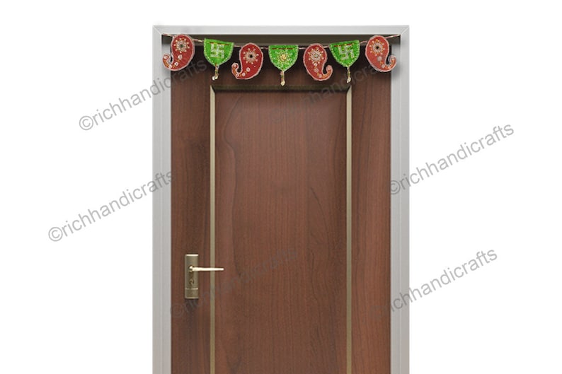 Bandhanwar (door Hanging) Paper Craft Handwork Front Door Wreath ...