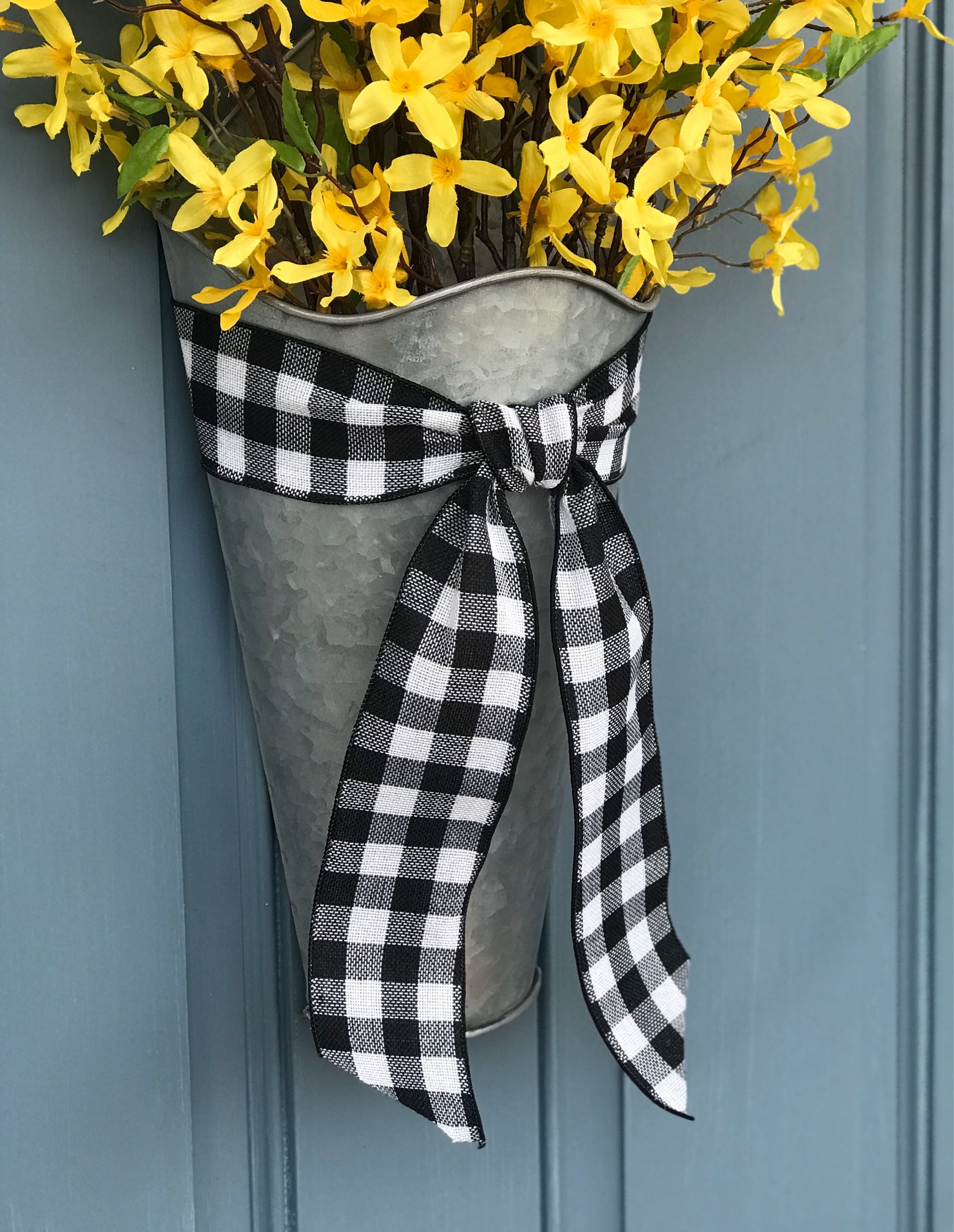 Forsythia Galvanized Container Spring Container Spring | Etsy