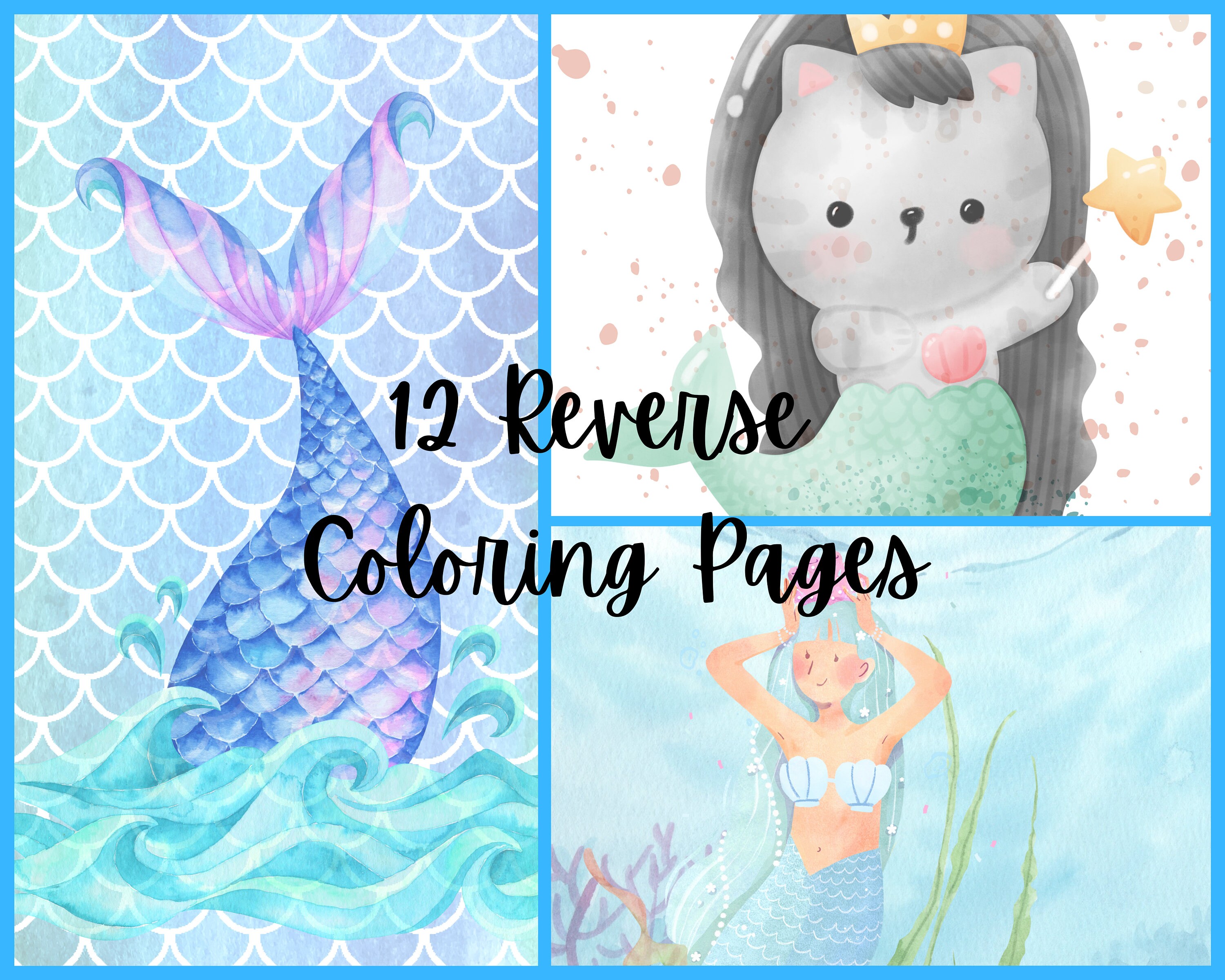 Mermaid Daily Planner Monthly Planner Mermaid Theme Mermaid Reverse ...