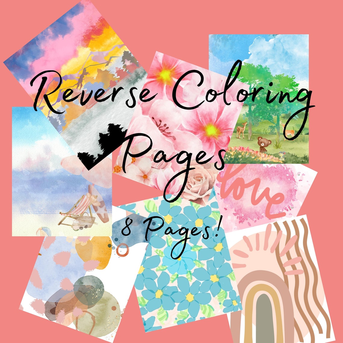 Reverse Coloring Page Backwards Coloring Page Draw Lines Color Page ...