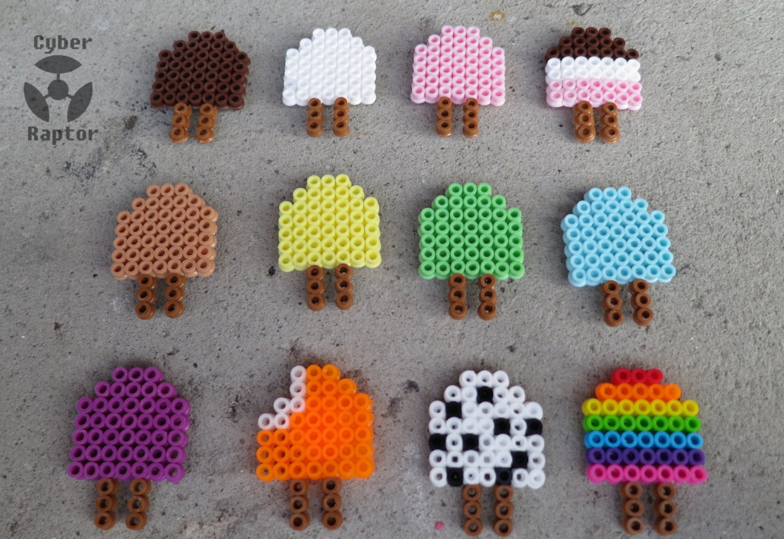 Perler Bead Popsicle Magnets SET - Etsy Norway