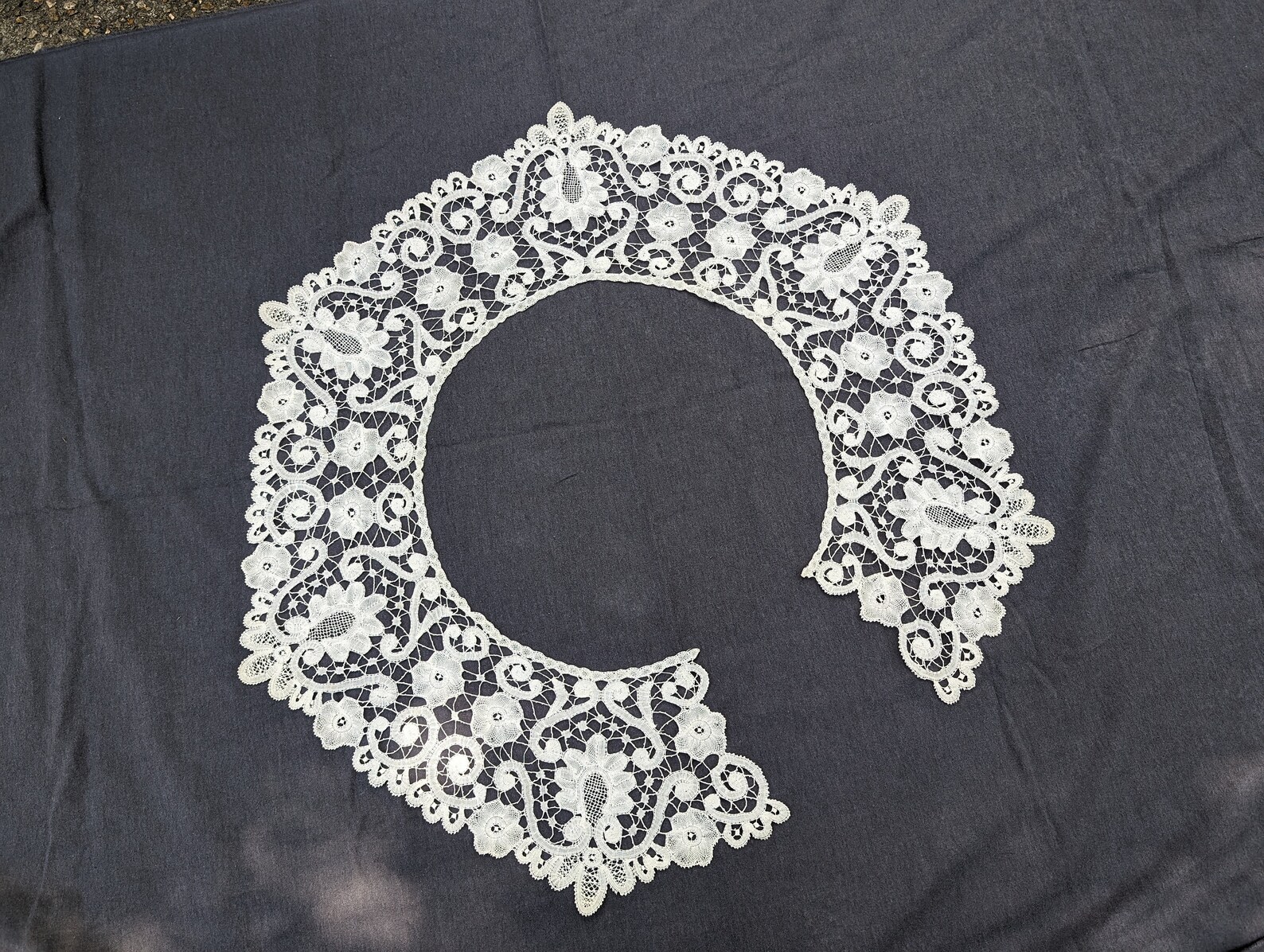 Antique XL Hand Made Lace Collar - Etsy