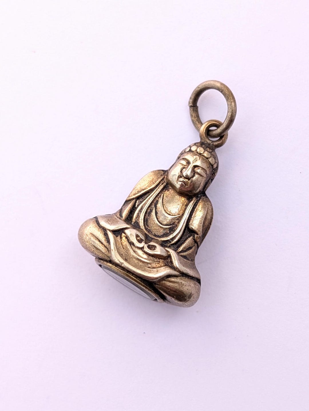Antique Compass Charm in Buddha Figurine - Etsy