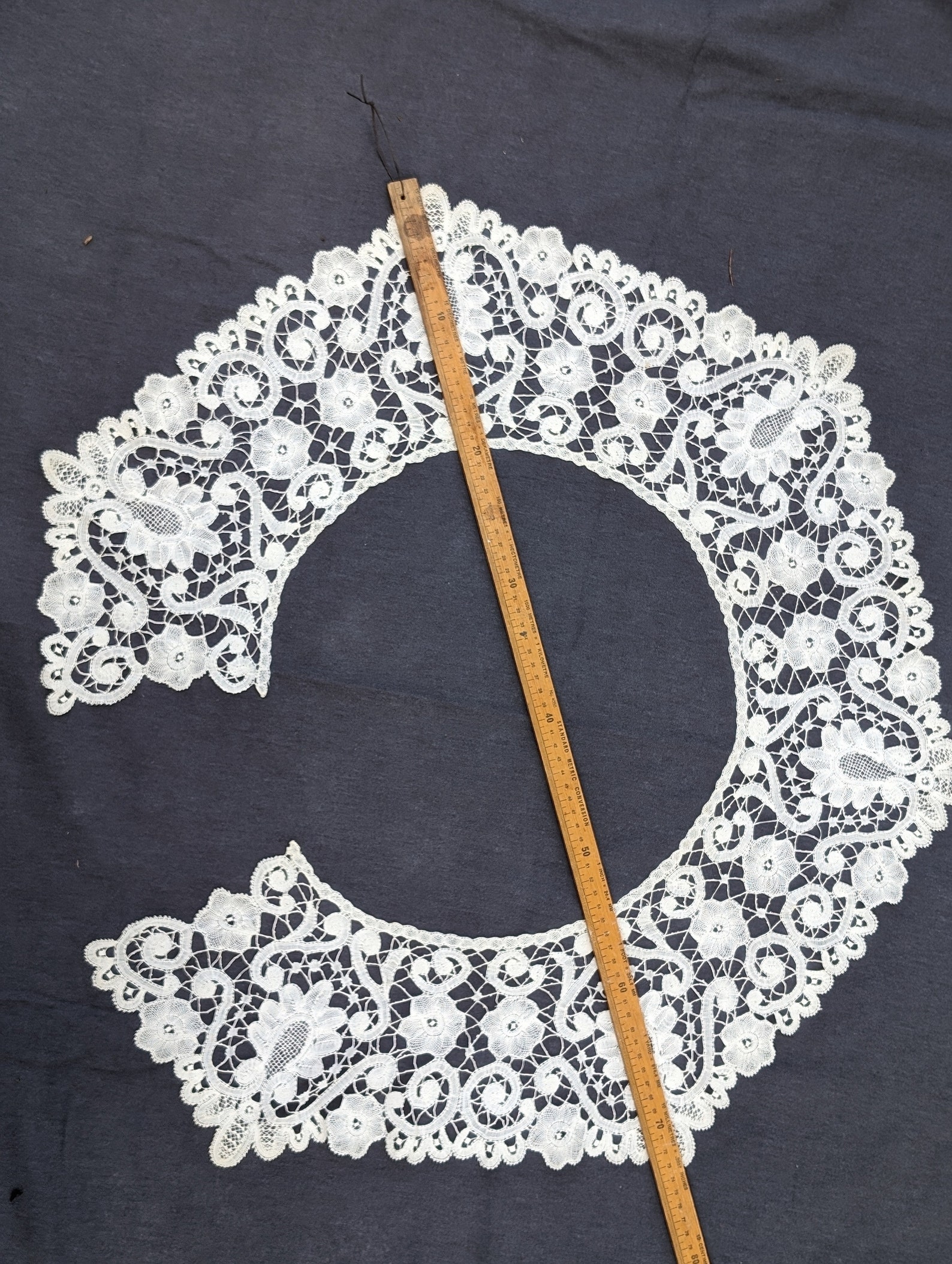 Antique XL Hand Made Lace Collar - Etsy