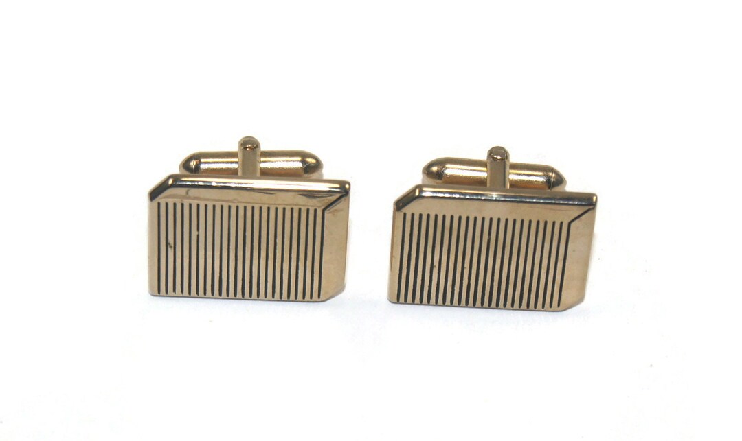 Vintage Swank Gold Tone Rectangular Cuff Links. Swank Hallmark. - Etsy