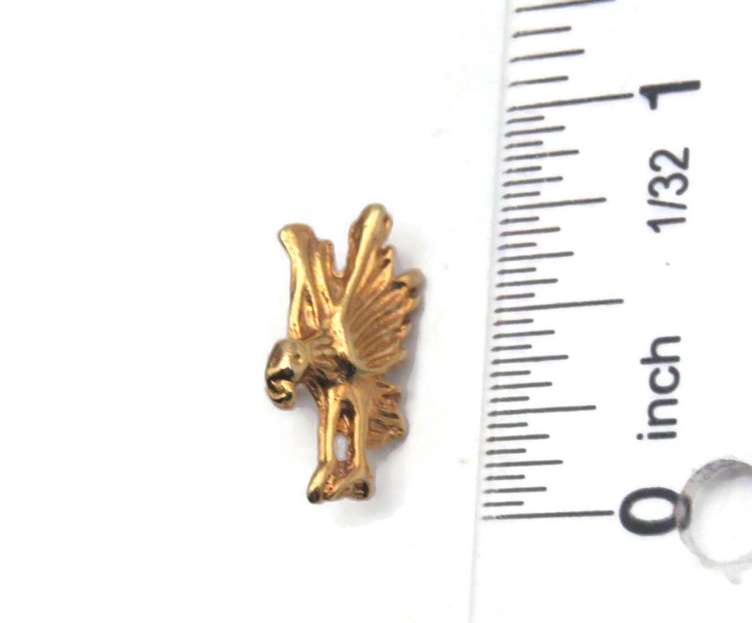 Patriotic Lapel Pin, Small Vintage Gold Tone Eagle Lapel Pin, Gift for ...