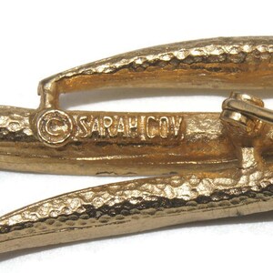 Vintage Sarah Coventry Textured Gold Tone With Brown and Clear ...