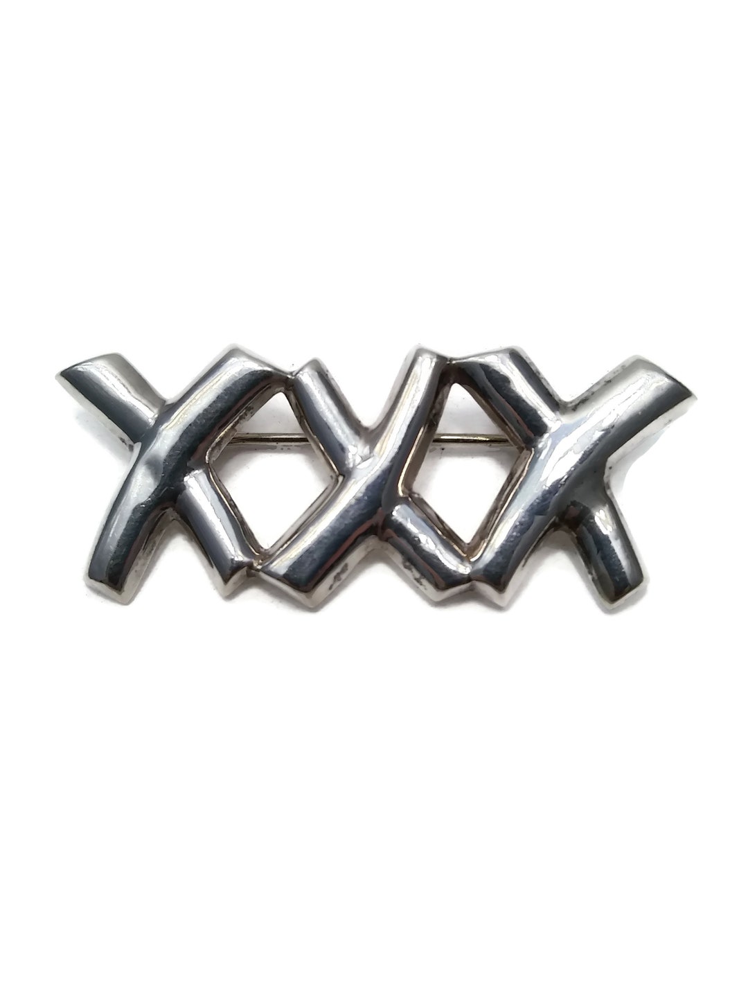 Vintage Peter Brams Design Sterling Silver "xxx" Pin Brooch. PBD SS ...