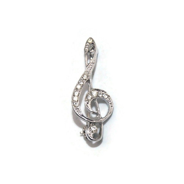 Treble Clef Brooch - Etsy UK