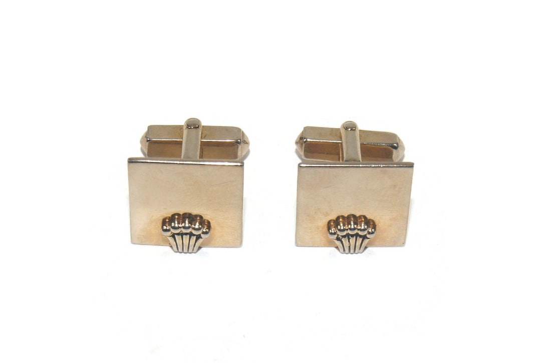 Vintage Swank Gold Tone Square Cuff Links With Crown. Swank Hallmark ...