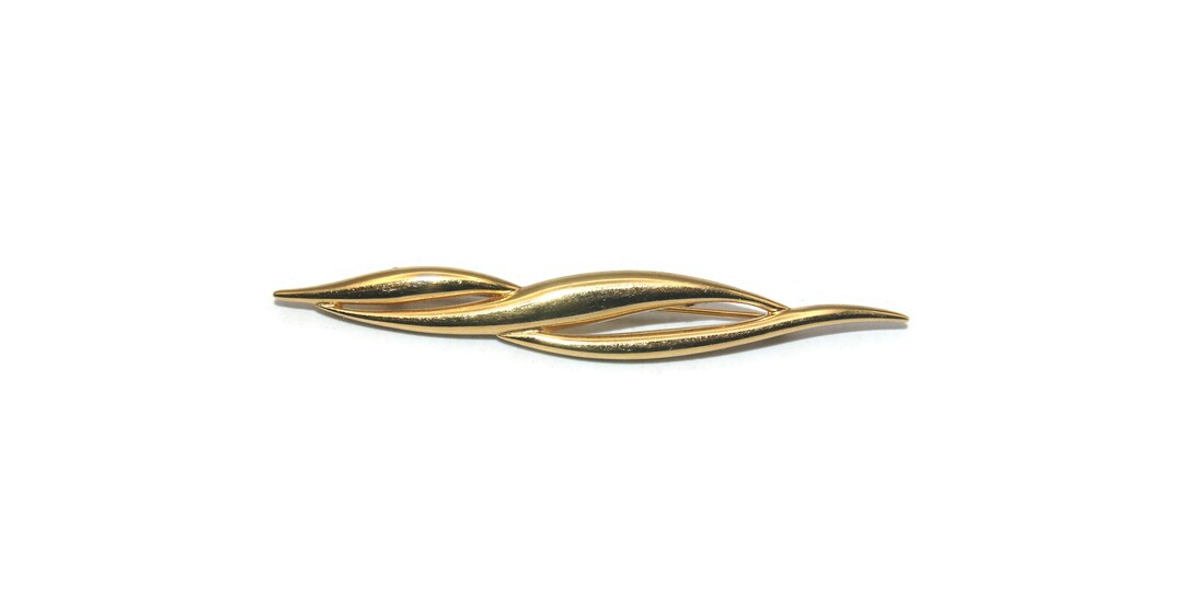 Vintage Monet Gold Tone Bar Brooch. Monet Hallmark. - Etsy