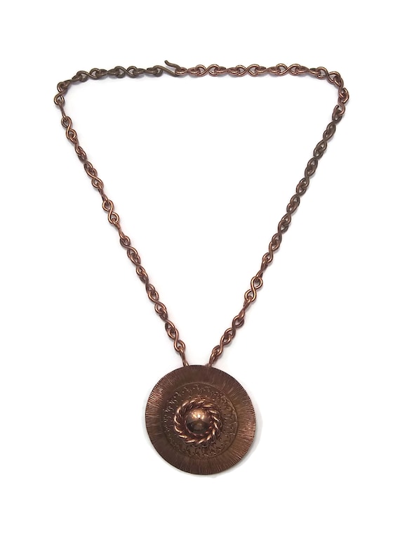 GRET BARKIN Hand Wrought Copper Large Round Statement… - Gem