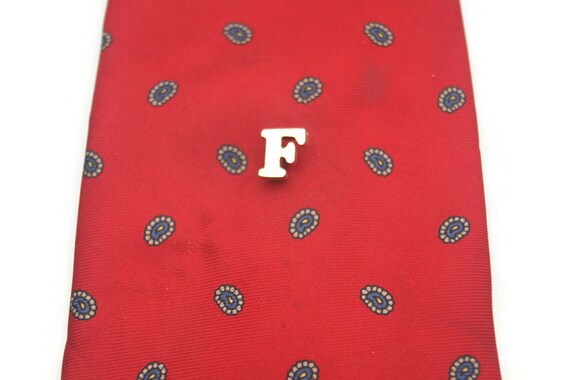 Vintage Avon Gold Tone Letter "F" Lapel Pin, Tie Tack… - Gem