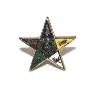 Small Vintage Masonic Enamel Order of the Eastern Star Lapel Pin. - Etsy