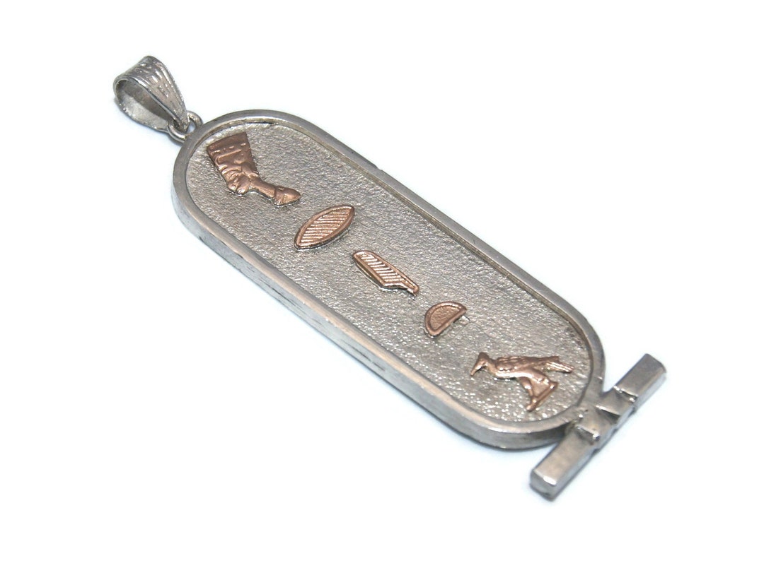 Vintage Sterling Silver 2 Sided "teresa" Egyptian Name Cartouche ...