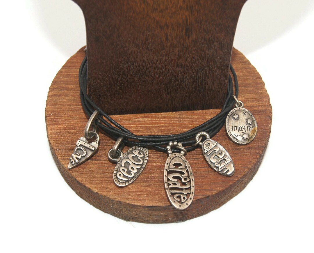 Vintage Chico's Gold Tone With 5 Strand Black Cord With Inspirational ...