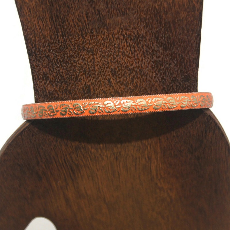 Orange Bangle Bracelet - Etsy