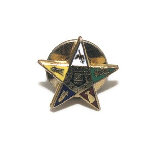 Small Vintage Masonic Enamel Order of the Eastern Star Lapel Pin. - Etsy