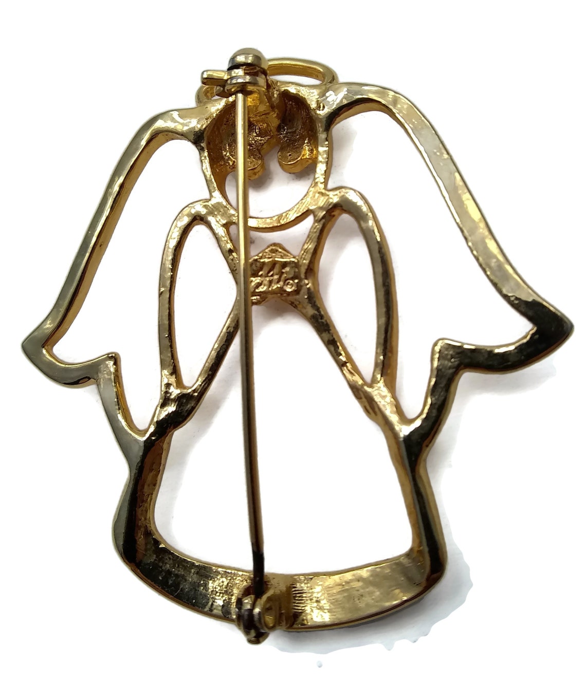 Vintage AAI Accessory Assoc. Gold Tone Guardian Angel Brooch | Etsy