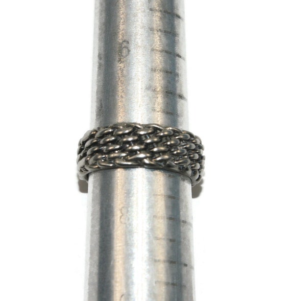 Vintage Stainless Steel Basket Weave Design Size 7 We… - Gem