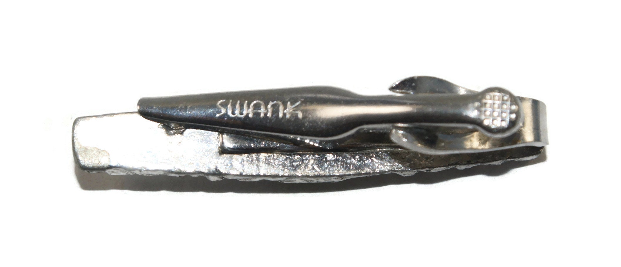 Vintage Swank Silver Tone y verde Rhinestone Tie Clip. Swank - Etsy España