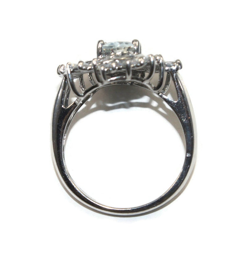 Vintage Stauer Sterling Silver and Aquamarine Size 7 1/2 Ring | Etsy