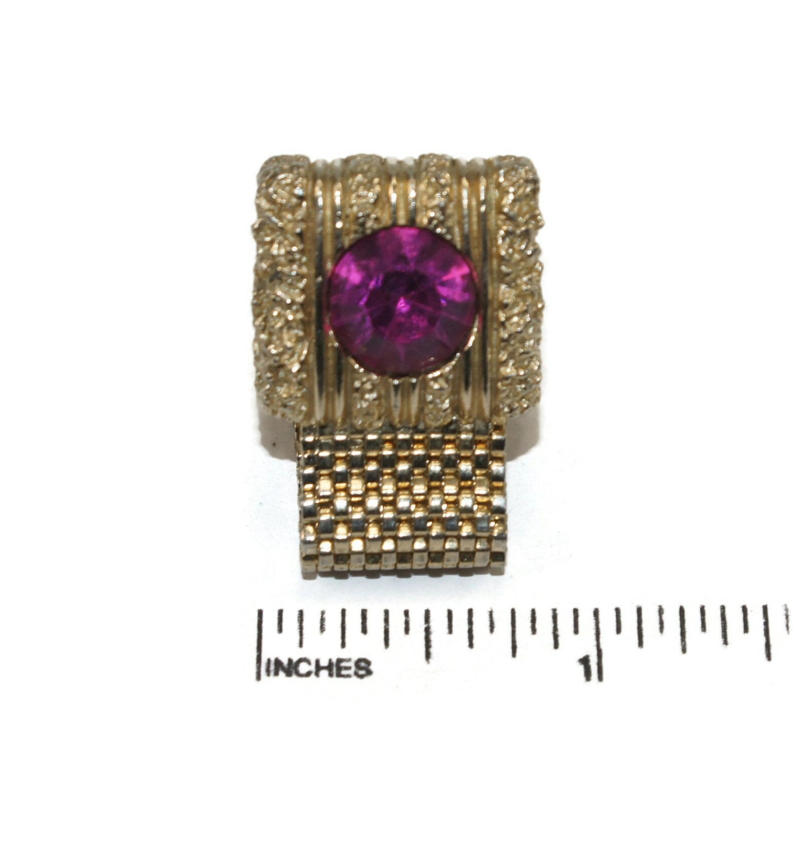 Vintage Swank Gold Tone and Faux Amethyst Purple Faceted Glass - Etsy