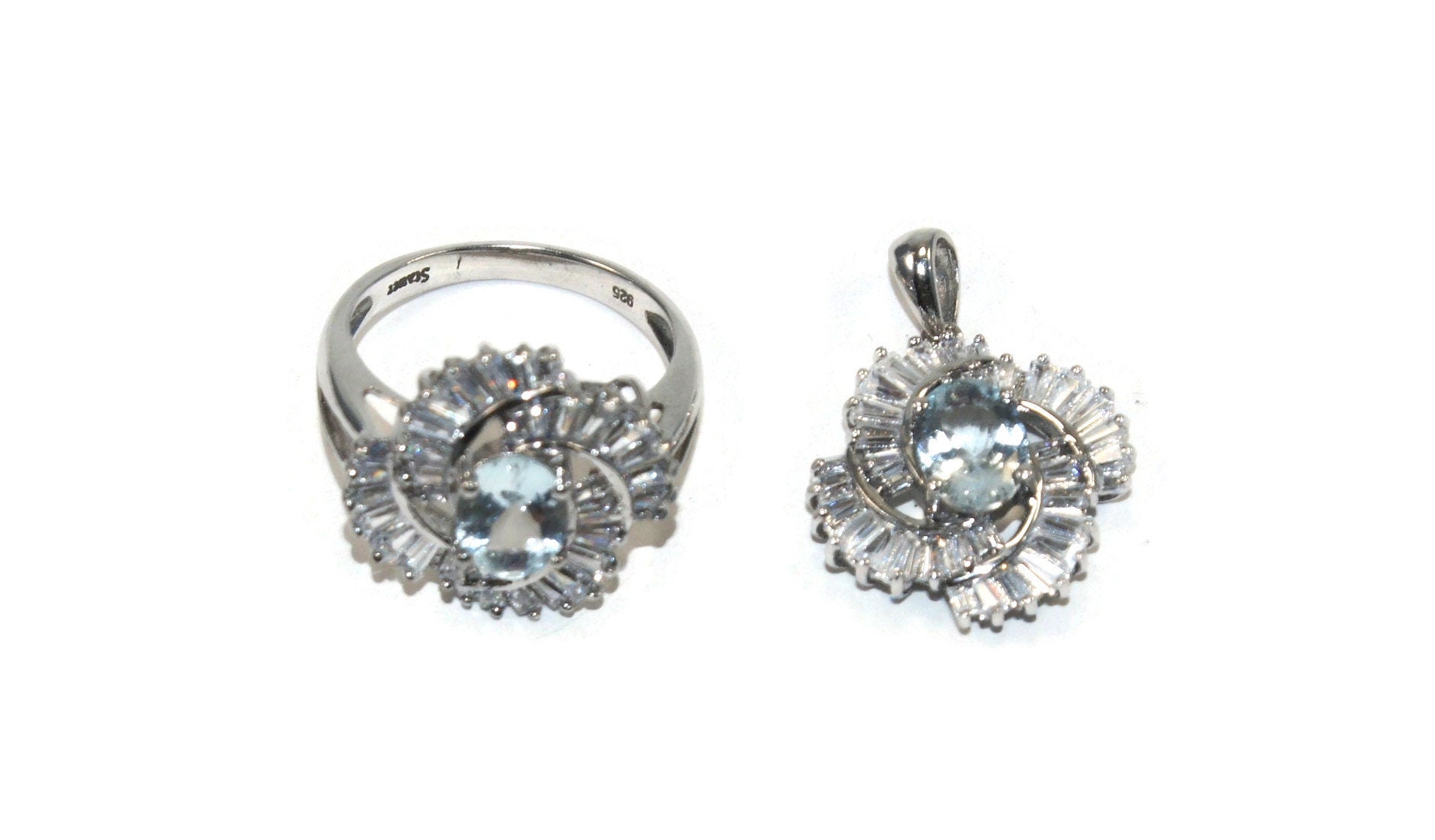 Vintage Stauer Sterling Silver and Aquamarine Size 7 1/2 Ring | Etsy