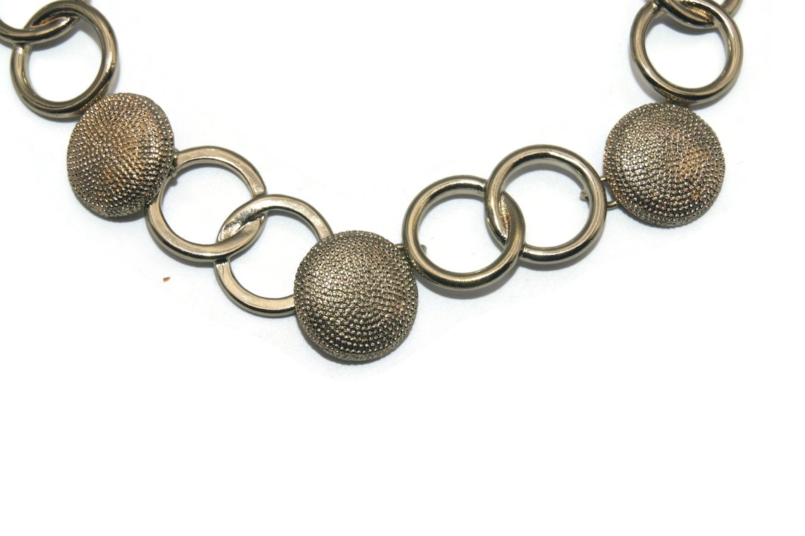 Vintage Crown Trifari Gold Tone 15 to 18 Inch Link Necklace With ...