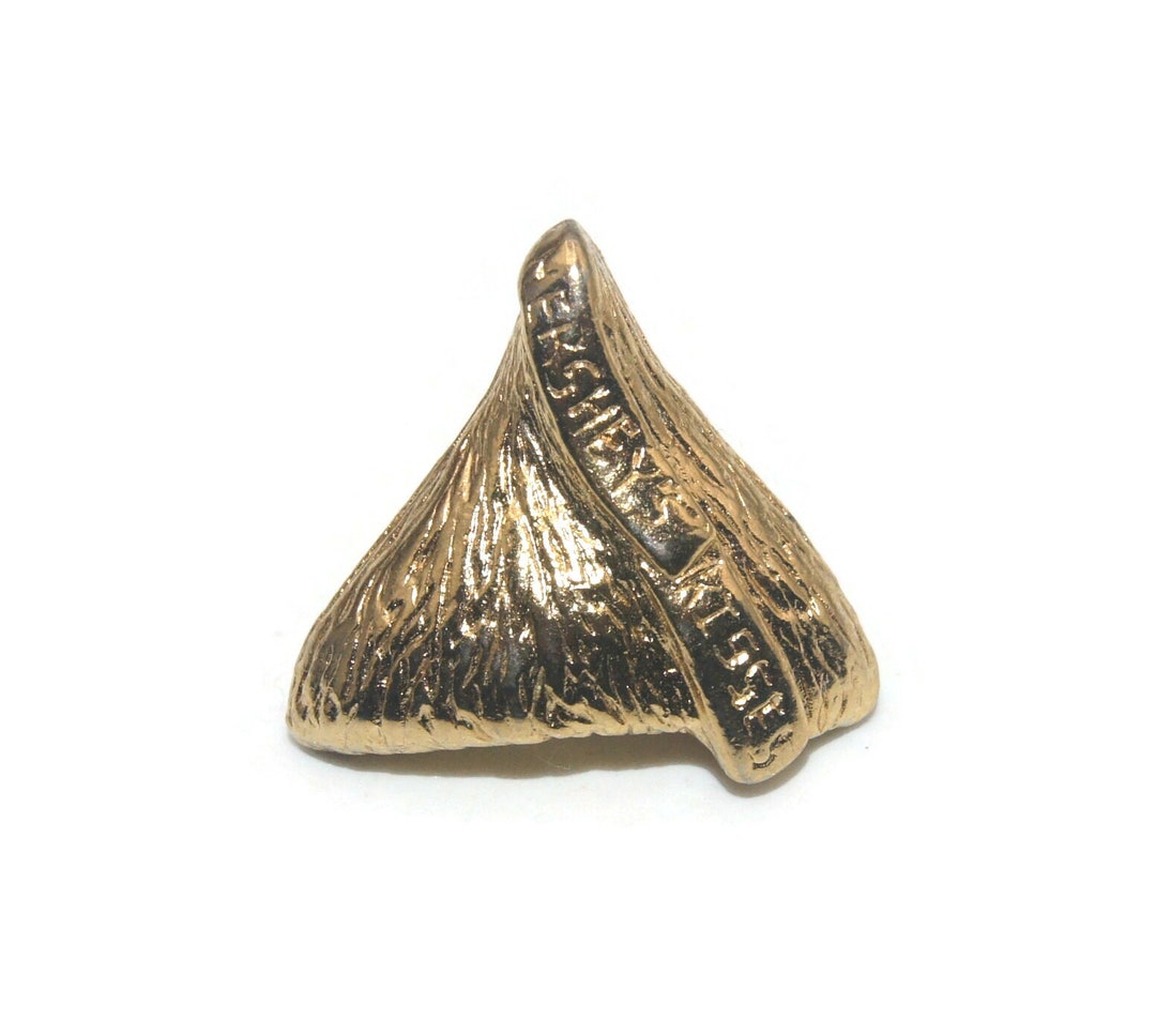 Vintage Gold Tone Hershey's Kiss Lapel Pin, Tie Tack. - Etsy