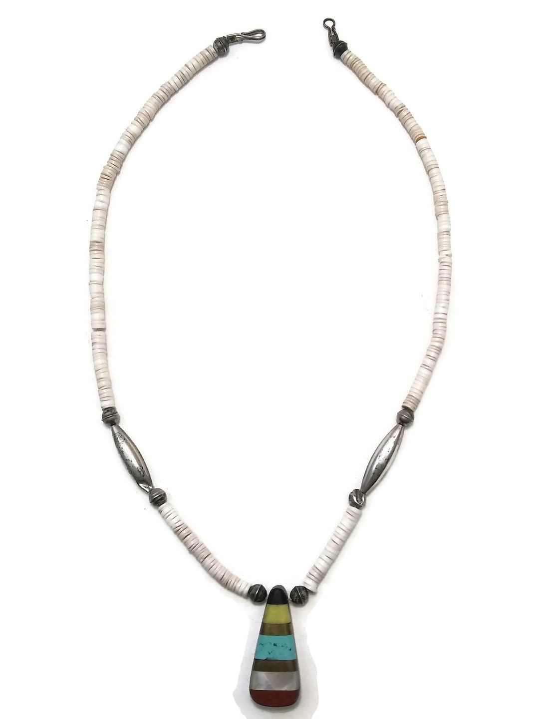 Vintage Native American Santo Domingo Kewa Heishi Shell Necklace ...